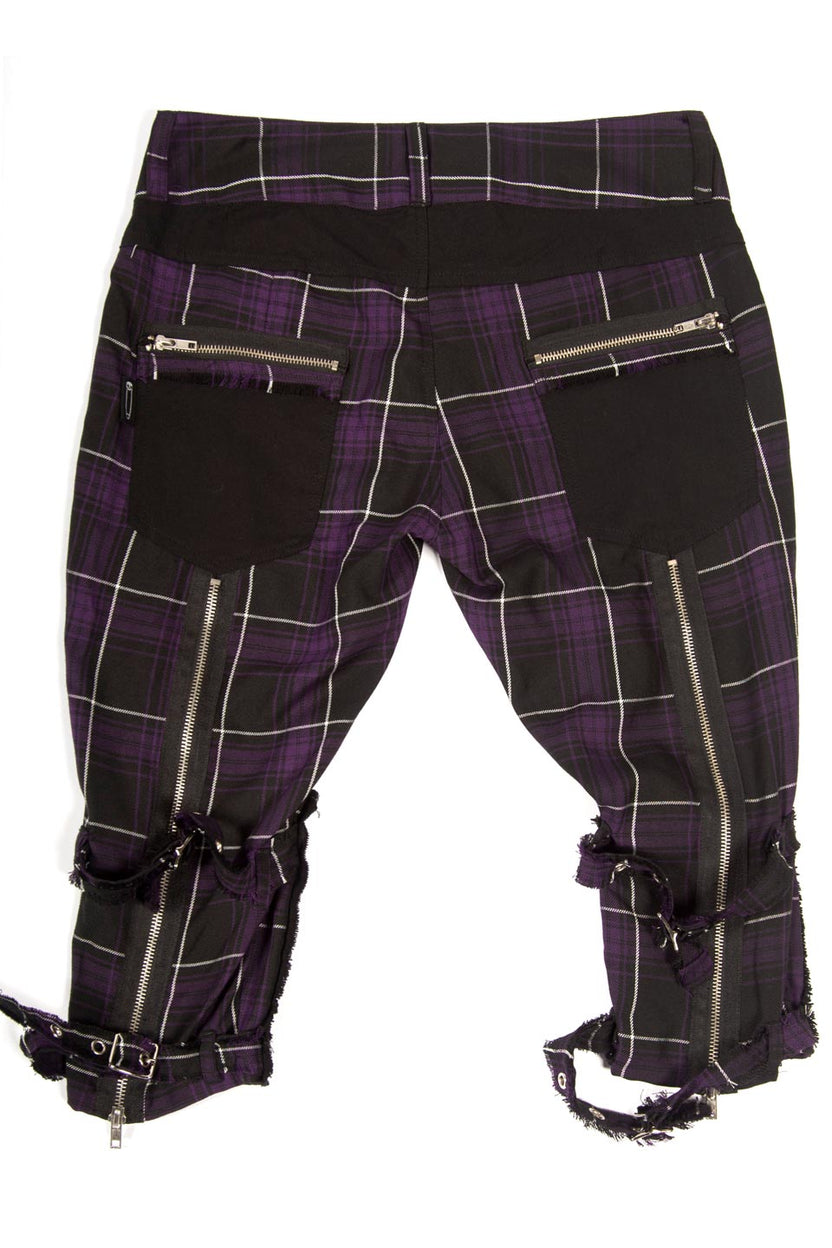 Vintage Punk & Disorderly Purple Capri Pants-Bottoms-Lip Service